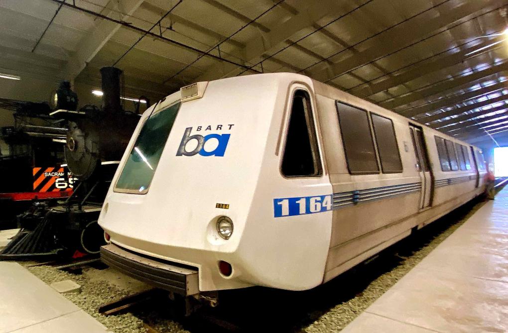 A dream come true for a railroad history museum: The first of 3 legacy BART cars delivered to ...